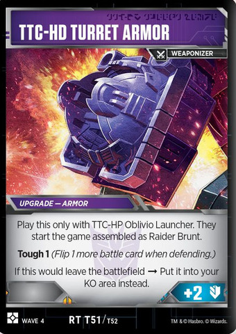 TTC-HD Turret Armor (Raider Brunt Upgrade) - Transformers TCG » War for ...