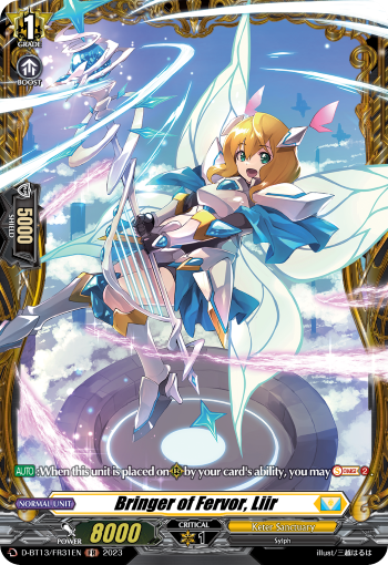 Bringer of Fervor, Liir - D-BT13/FR31EN - FR - Cardfight Singles » D-BT13 Flight of Chakrabarthi ...