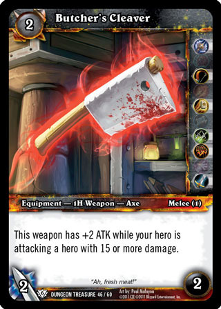 Butcher's Cleaver - World of Warcraft TCG » Dungeon Deck Treasure ...